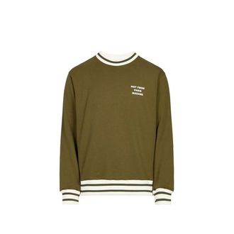 Dr&ocirc;le de Monsieur Pull droit &agrave; logo en coton