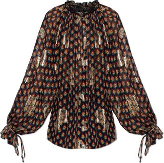 Etro Femme, Blouses et Chemises, Multicolore, Taille: 36 FR Haut en Soie avec Fil Lurex
