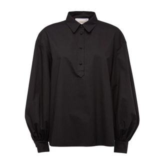 La DoubleJ Romantisches Dichterhemd - - Blouses & Shirts - Damen - Schwarzk - XS