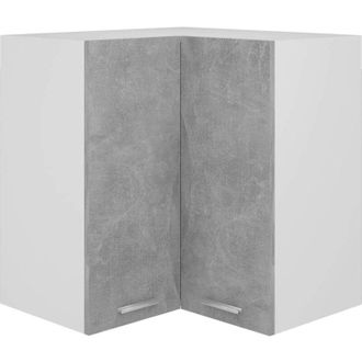 vidaXL Vidaxl - Armoire dangle suspendue gris b&eacute;ton 57x57x60 cm - Agglom&eacute;r&eacute; - 2 &eacute;tag&egrave;res - Capacit&eacute; de charge 60 kg - Pour montage mural