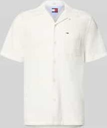 Tommy Jeans Regular Fit Freizeithemd aus Leinen-Baumwoll-Mix