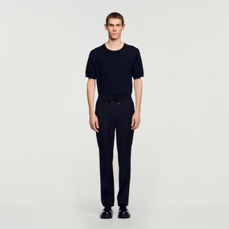 Sandro Pantalon droit &eacute;lastiqu&eacute;