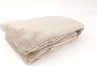 CB Home & Style Microfaser Flanell Kuscheldecke Wohndecke 3 Größen erhältlich (Beige, 220 x 240 cm)