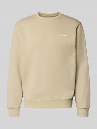 Carhartt Work in Progress Sweatshirt mit Rundhalsausschnitt und Label-Stitching