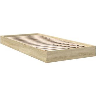 vidaXL Cadre de lit sans matelas chêne sonoma 75x190 cm Vidaxl