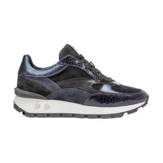 Floris Van Bommel Sportliche DarkBlue Craquele Sneakers - - Shoes - Damen - Blau - 37 EU