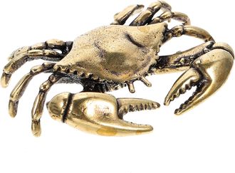 Garneck Retro Krabbenornamente Aus Messing Desk Decoration wohnraumdeko The Craft Krabbe im Vintage-Stil Muschelornamente Rad Krabbenstatue aus Messing Vintag