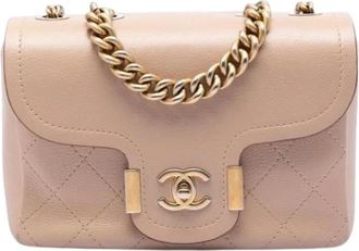 Chanel Sac vintage &agrave; rabat Pre-owned - Femme - Pre-owned - Beige - Taille: ONE Size