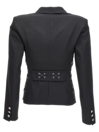 Alessandra Rich Womens Black Wool Blazer Clothing