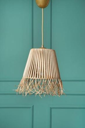 Opviq Rustic Chandelier, 20 cm Diameter, 75 cm Height | Plastic Body, E27 Socket (Max 40W) | Natural Color, Elegant Design for Home D&eacute;cor