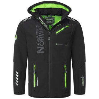 Geographical Norway Herren Softshelljacke Royaute Black/Green XXL