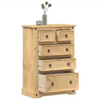 vidaXL Commode Corona 80x43x114 cm bois massif de pin Vidaxl