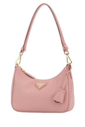 Prada Womens Pink Leather Mini Prada Re-Edition Shoulder Bag Pesco1 Borse A Mano