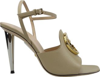 Gucci Sandalen - Sandalo con tacco Blondie beige - Gr. 35 (EU) - in Beige - f&uuml;r Damen
