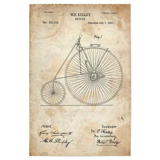 artboxONE Poster 60x40 cm Reise Vintage Fahrrad III (Antik) - Bild Fahrrad Fahrrad fortbewegungsmittel