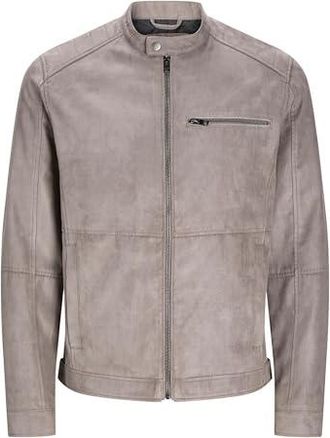 Jack & Jones Veste en cuir synth&eacute;tique pour homme, Falcon, XL