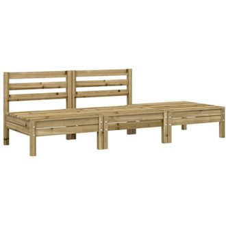 vidaXL Canap&eacute; de jardin 3 places bois de pin impr&eacute;gn&eacute; vidaXL