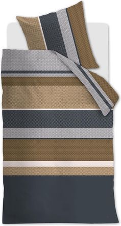 Beddinghouse Marli bettwäsche-Set 2 TLG. - 135x200 - Grau - Baumwollsatin - mit Reißverschluss