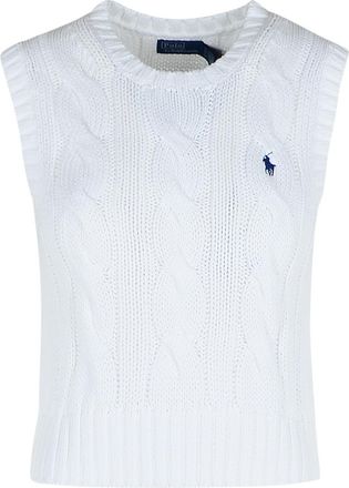 Polo Ralph Lauren Gilet en coton blanc