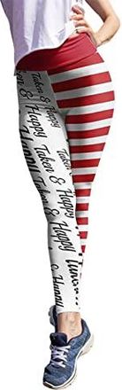 Generic Legging de sport 2026 pour femme, pantalon de jour &agrave; rayures, pour course &agrave; pied, pilates, yoga, Saint-Valentin, blanc, XXL