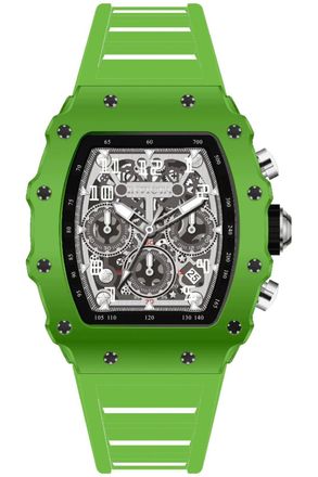 Invicta Racing 69705 Herrenuhr - Quarzwerk - Acryl mit silbernem Zifferblatt - 43 mm