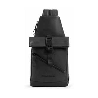 Piquadro Sling bag aus Leder im iPadmini-Format mit Rucksack-Option- RFID-gesch&uuml;tzt - - Bags - Herren - Schwarzk - ONE SIZE