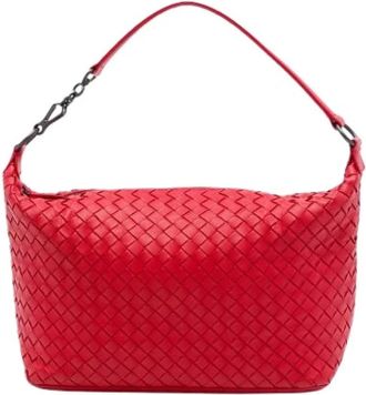 Bottega Veneta Sac bandouli&egrave;re en nappa tress&eacute; Pre-owned - Femme - Pre-owned - Rouge - Taille: ONE Size