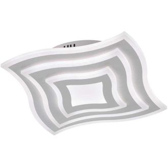 Fischer & Honsel Fischer&honsel - Deckenleuchte Deckenlampe led Fernbedienung Dimmbar 43x43 cm Wohnzimmerlampe