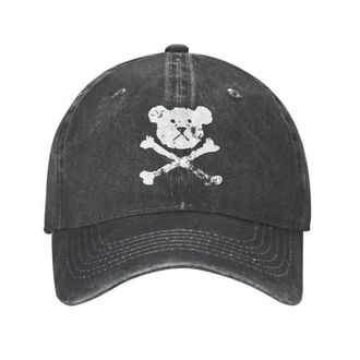 Generic Casquette de Baseball Homme/Femme Style Pirate Ours en Peluche Effet Vieilli d&eacute;lav&eacute;e r&eacute;tro id&eacute;ale pour Le Sport et Les activit&eacute;s Plein air