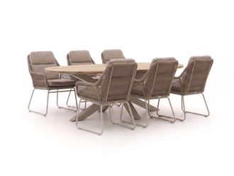 Intenso Furniture Intenso Isorella/ROUGH-Y Ellips 200cm dining tuinset 7-delig