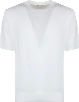 KANGRA Homme, Pulls, Blanc, Taille: M T-shirt en maille de coton ray&eacute;
