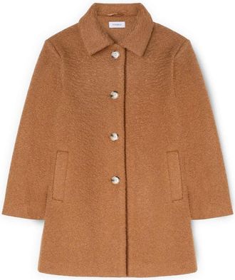 Motivi Femme, Manteaux, Brun, Taille: 36 FR Manteau en laine boucl&eacute;e