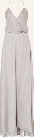 Unique Abendkleid Mit Glitzergarn grau