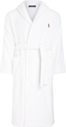 Ralph Lauren Bademantel in Frottee-Qualit&auml;t mit Poloreiter-Stickerei in