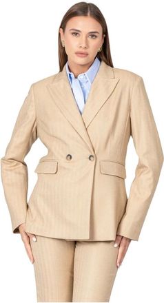 Kocca Femme, Vestes, Brun, Taille: 40 FR Blazer Veste Style Tailleur Professionnel