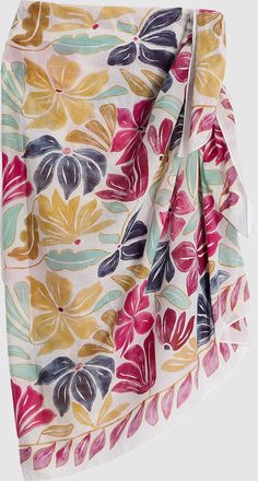 Vanessa Bruno Foulard Spiaggia Creme Multicolore
