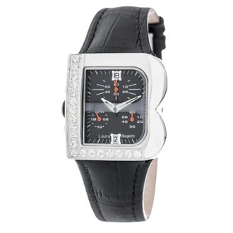 Laura Biagiotti Femme, Accessoires, Gris, Taille: ONE Size Montre Femme &Eacute;l&eacute;gante Quartz Argent Cuir