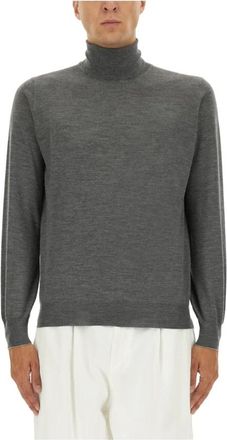 Brunello Cucinelli Pull &agrave; col roul&eacute; en laine - Homme - Pulls - Gris - Taille: M
