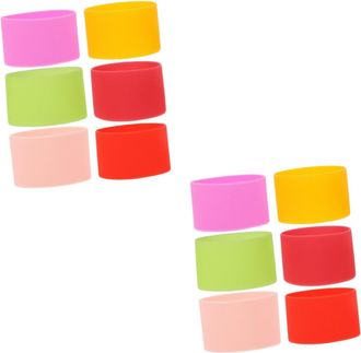 Garneck 2 Sets Silikon-babyflaschenhüllen - Weich Schützend Und Dekorativ Für Dauerhaften Gebrauch 6 Stück X 2