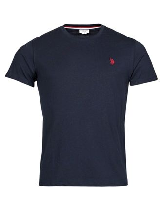 U.S.Polo Association Herren-T-Shirt mit Rundhalsausschnitt, kleines Pony-Motiv, Klassisches Marineblau, L