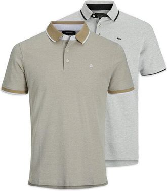 Jack & Jones Jack & Jones Polo-Shirt-Set Paulos 12191216 Grau Slim Fit
