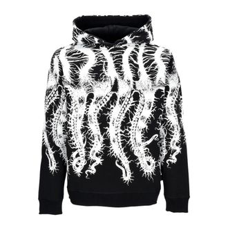 Octopus Schwarzer Hoodie mit Tentakelstickerei - - Sweatshirts & Hoodies - Herren - Schwarzk - XS