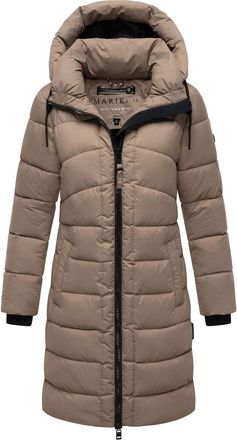 Marikoo Damen Wintermantel Kaltnäschen mit abnehmbarer Kapuze
