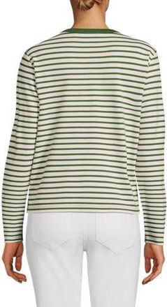 Lands End Feinstrick-Cardigan, Damen, Größe:32-34 regular, Grün, Polyester/Viskose/Polyester-Mischung, by Lands End