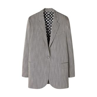 Paul Smith Giacca Ampia Spigato - Femme - Vestes - Gris - Taille: 38 FR