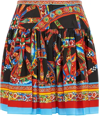 Dolce & Gabbana Womens Multicolor Cotton Long Skirt