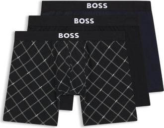 HUGO BOSS 3er-Pack Boxer-Briefs mit Print und Stretch in