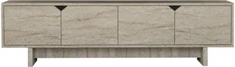 Habitat et Jardin Meuble TV en bois Turan 180 x 30 x 50 cm - Travertin