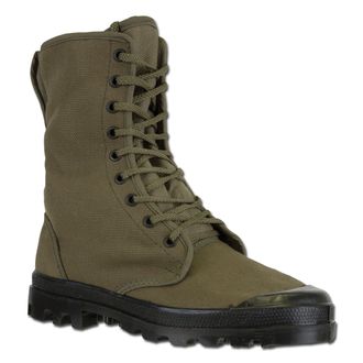 Mil-Tec Franz&ouml;sische Canvas Commandostiefel 9-Loch Oliv Schuhgr&ouml;&szlig;e 43