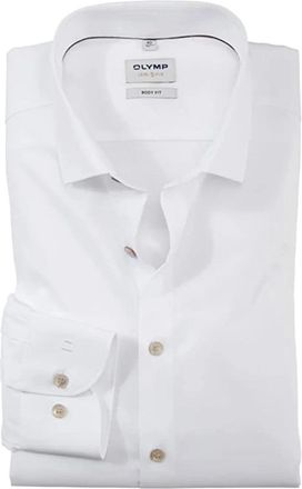 Olymp Langarmhemd mit klassischem Kragen - - Shirts - Herren - Wei&szlig; - XL